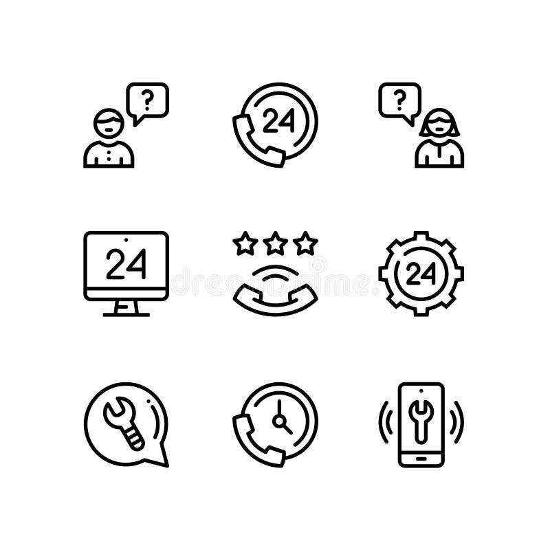 Tech Support Icons Simple Stock Illustrations – 417 Tech Support Icons ...