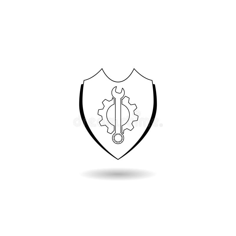 Support Service Icon Logo with Shadow Stock Vector - Illustration of ...