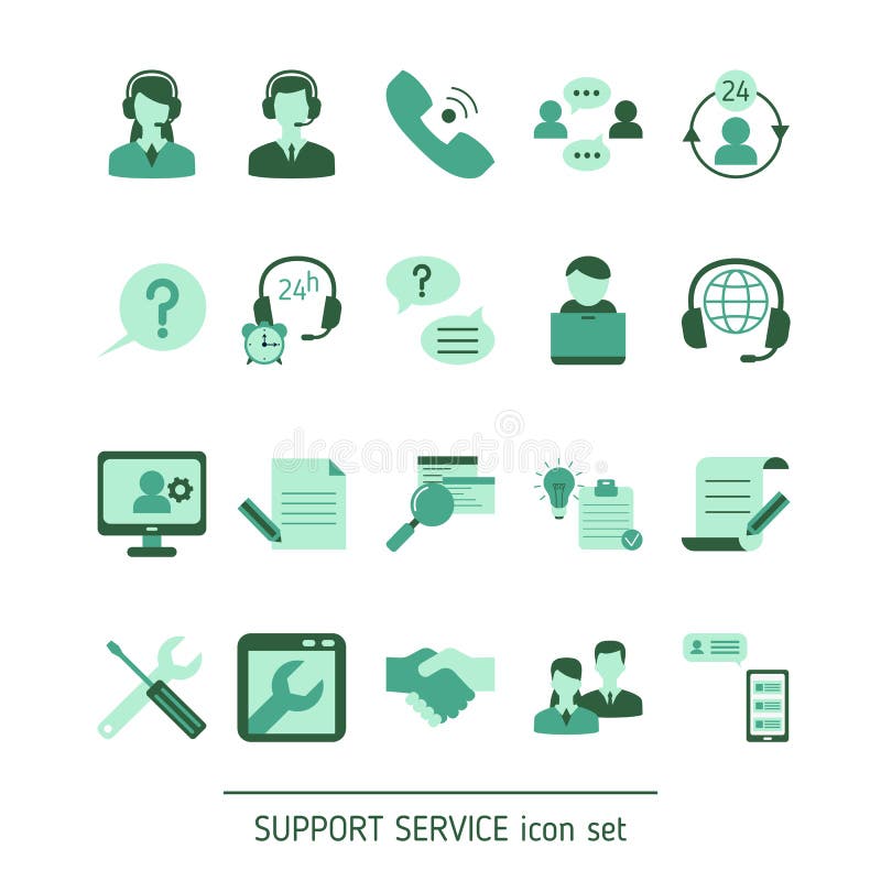 Support service icons stock vector. Illustration of line - 175975774