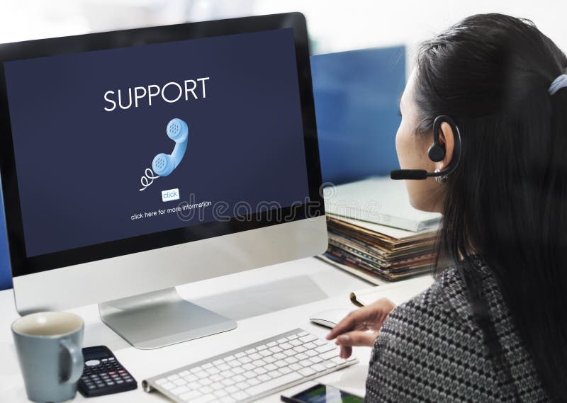 Support Service Information Help Desk Concept Stock Photo - Image of ...