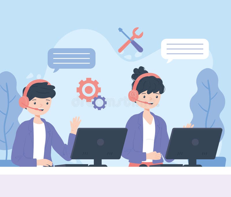 Support service office stock vector. Illustration of office - 231504213