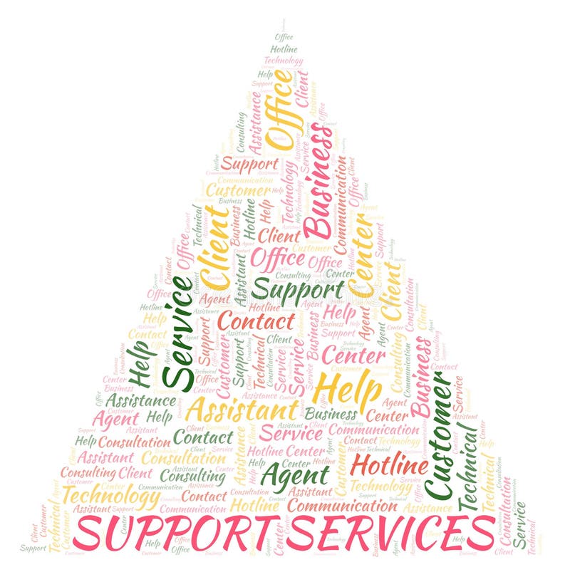 Support Services Word Cloud Stock Illustration - Illustration of font ...