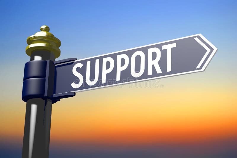 3d Man and Support Signpost Stock Illustration - Illustration of ...