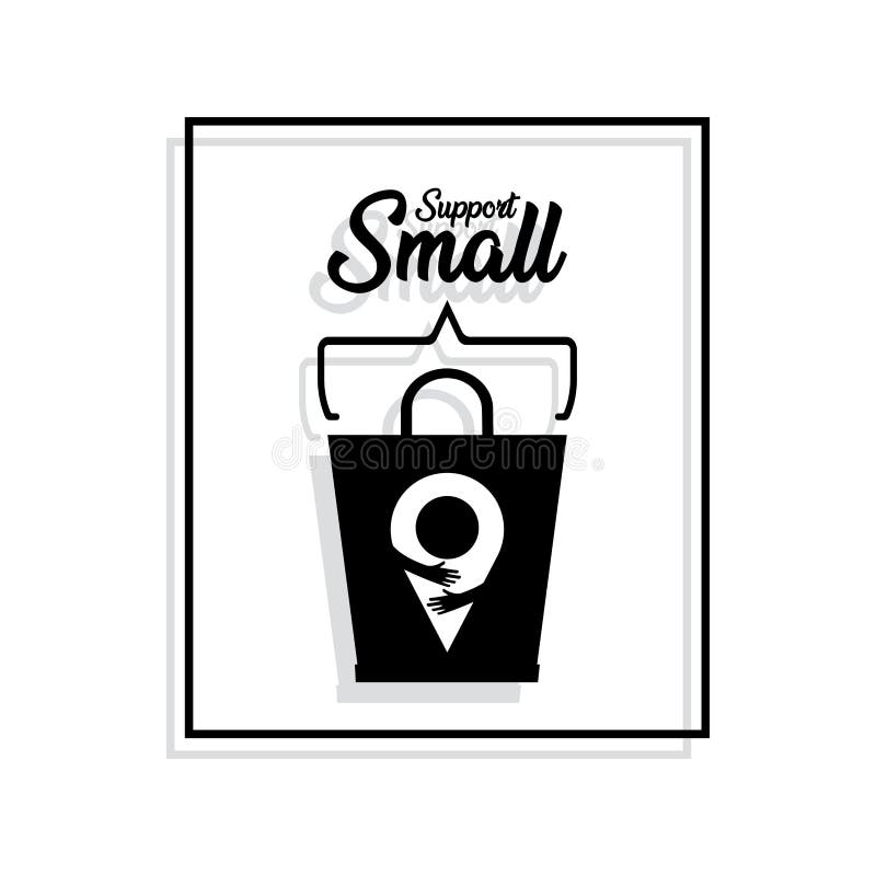 Support small poster stock vector. Illustration of retailer - 188229365