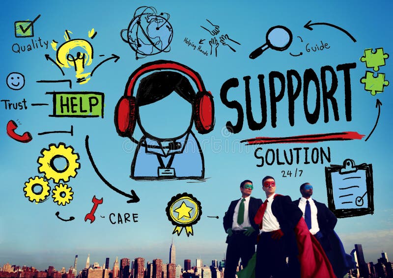 Support Solution Advice Help Quality Care Team Concept Stock Image ...