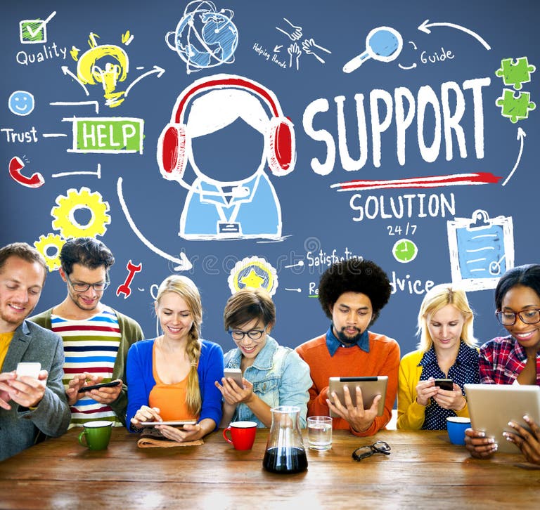 Support Solution Advice Help Quality Care Team Concept Stock Image ...