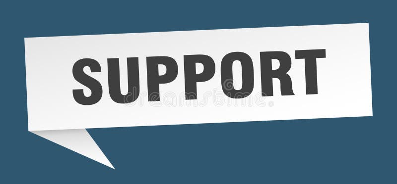 Support speech bubble. stock vector. Illustration of origami - 153667235