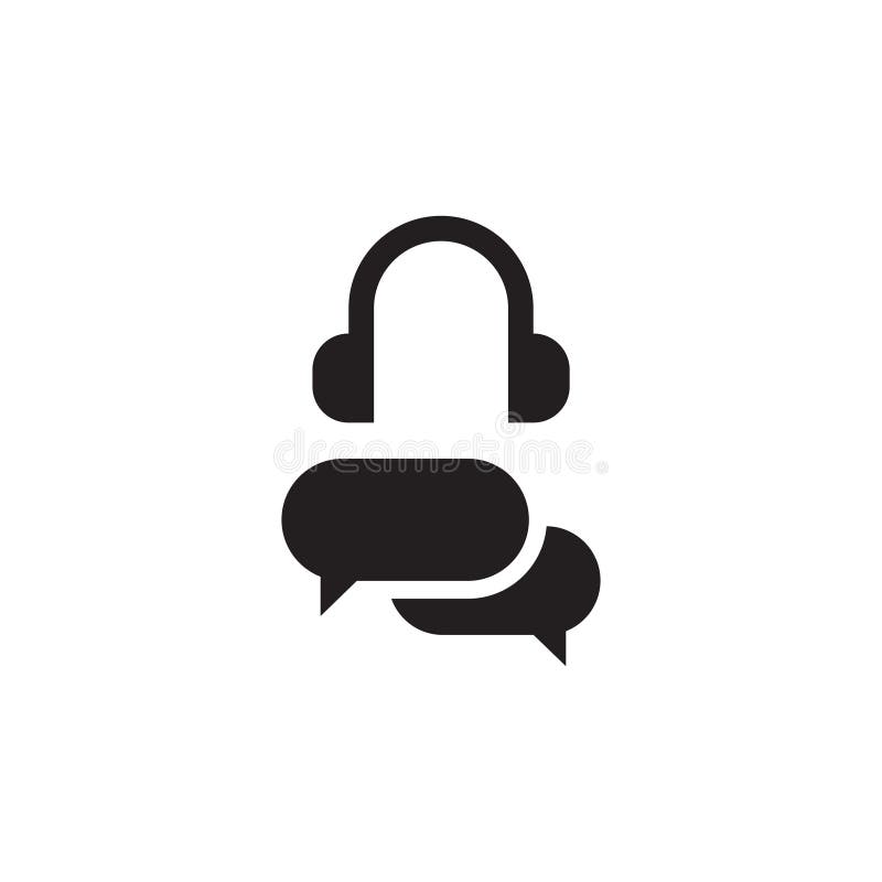 Support with Speech Bubble Vector Icon Logo Design Stock Vector ...