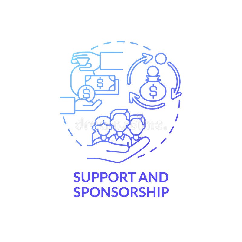 Support and Sponsorship Concept Icon Stock Vector - Illustration of ...