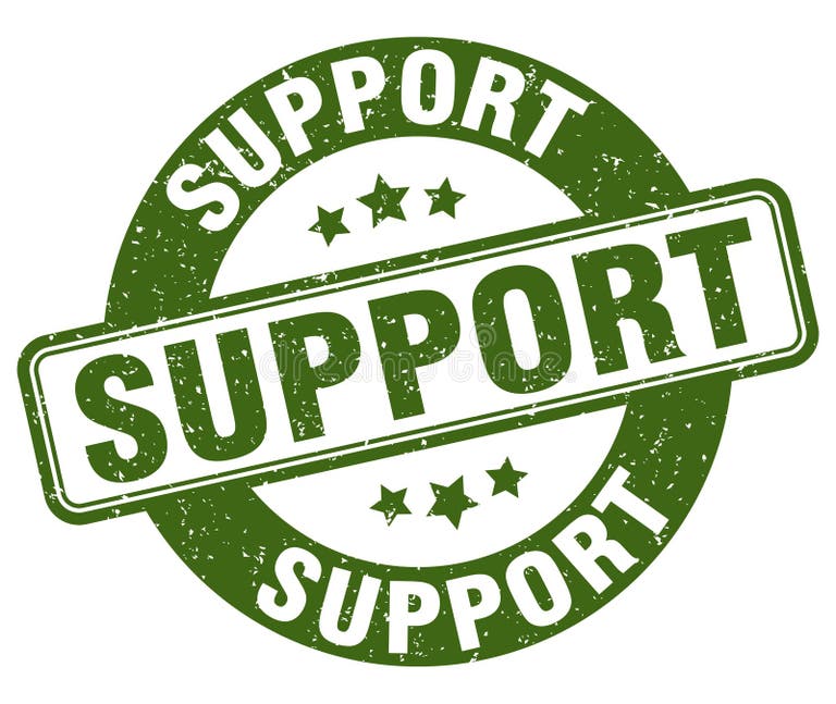 Support Stamp. Support Label. Round Grunge Sign Stock Vector ...