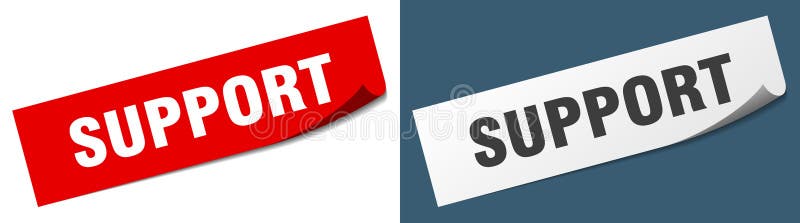 Support Sticker. Support Sign Set Stock Vector - Illustration of vector ...