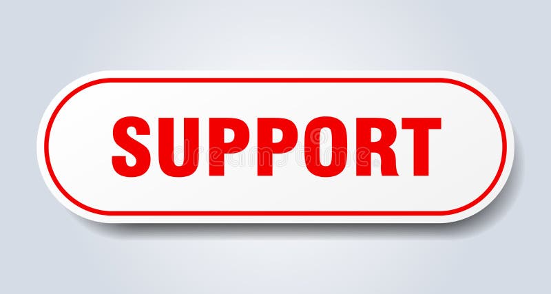 Support sticker. stock vector. Illustration of seal - 158776761
