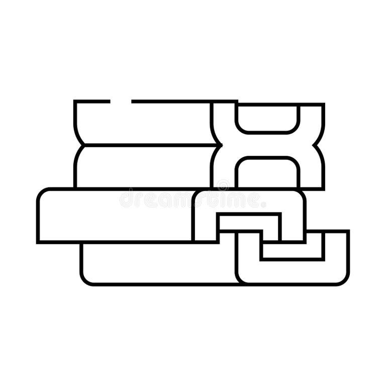 Support Structures, Beams and Channels Building Material Line Icon ...