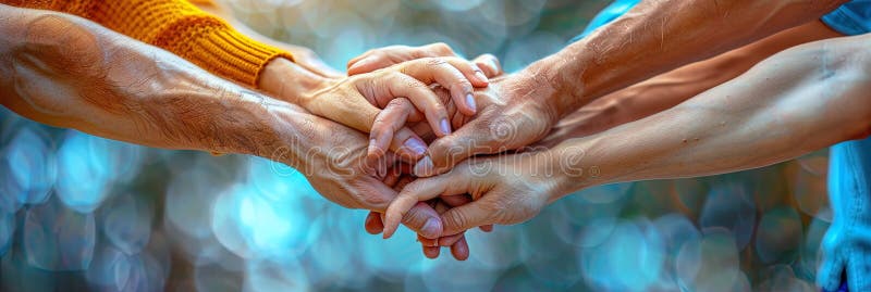 Support System: a Team Joins Hands in Solidarity, Aiding Each Other ...