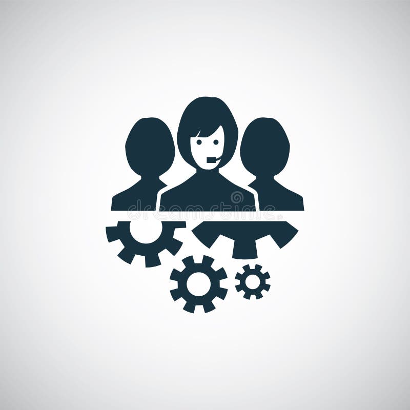 Support team icon. stock vector. Illustration of female - 262878548