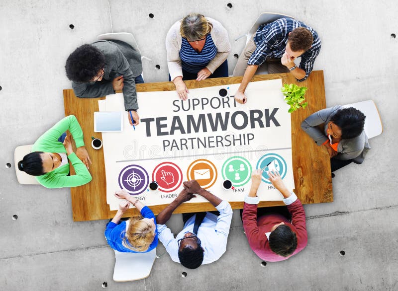 Support Teamwork Partnership Group Collaboration Concept Stock Photo ...
