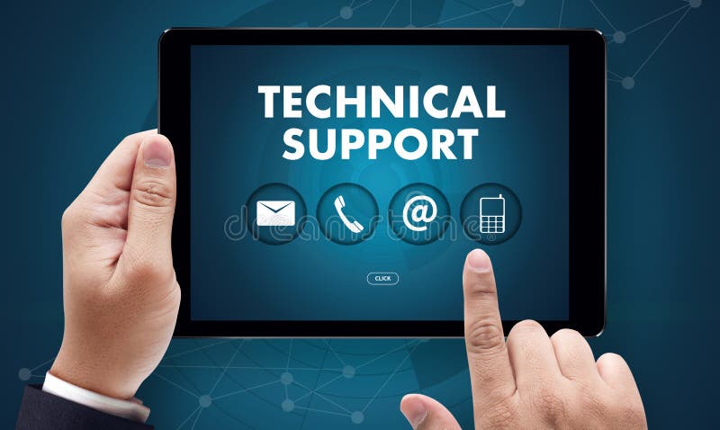 SUPPORT Technology and Internet and Networking Businessman Team Stock ...