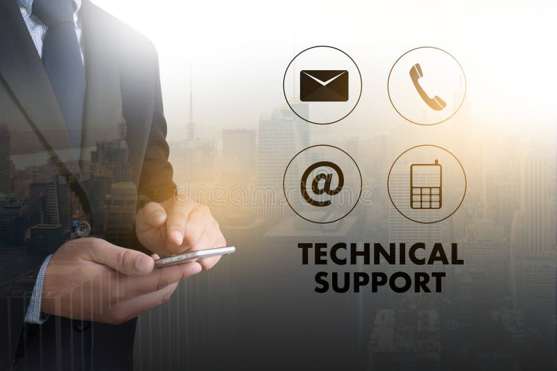 SUPPORT Technology and Internet and Networking Businessman Team Stock ...