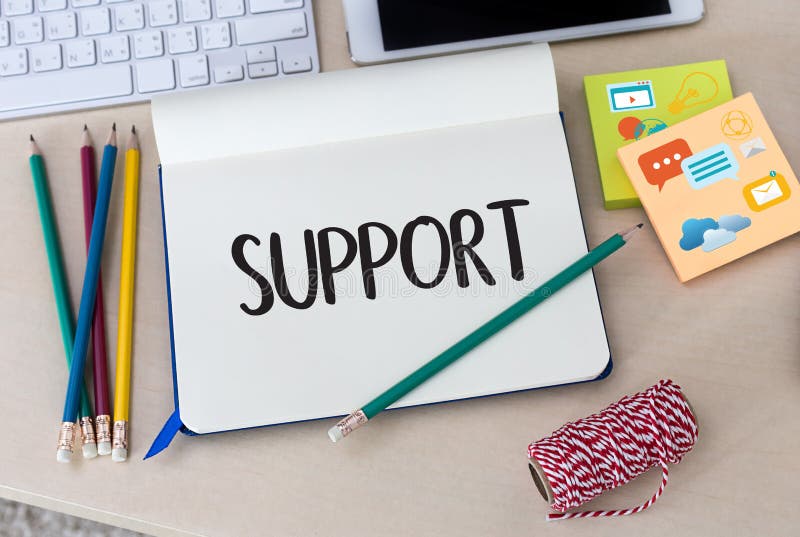 SUPPORT Technology and Internet and Networking Businessman Team Stock ...