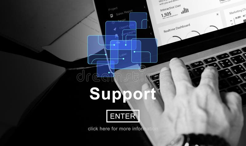 Support Technology Online Website Concept Stock Photo - Image of board ...
