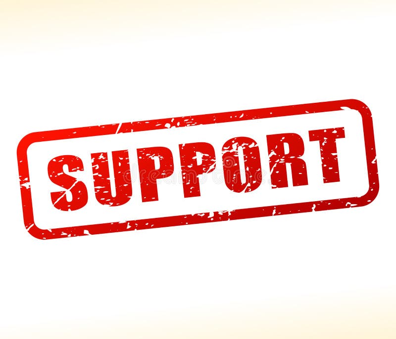 Support text stamp stock vector. Illustration of mark - 107551141