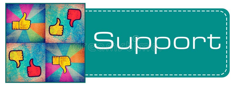 Support Thumb Up Down Turquoise Teal Colorful Stock Illustration ...
