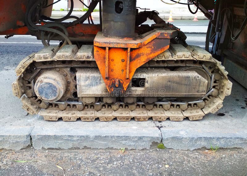 Support of the Transport Mechanism on the Crawler. Stock Photo - Image ...