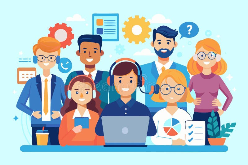 Support Various Teamwork.People Helping.communication, Correspondence ...