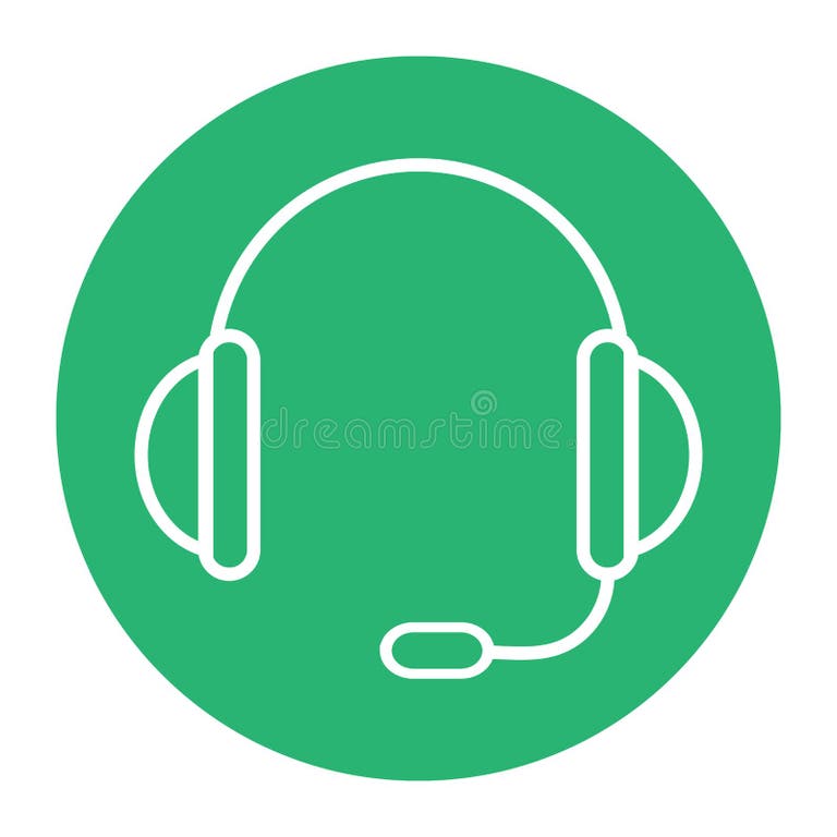 Support Vector Icon. Headset. Eps 10. Color Icon Stock Illustration ...