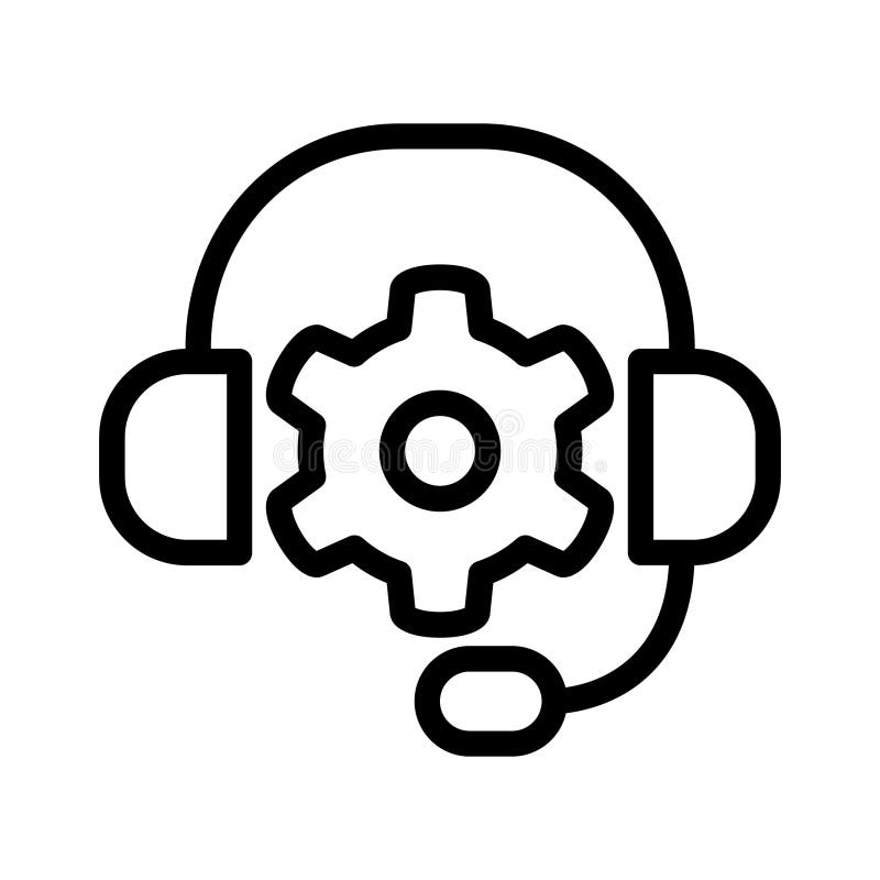 Support Vector Icon. Online Help Illustration Sign. Operator Symbol or ...