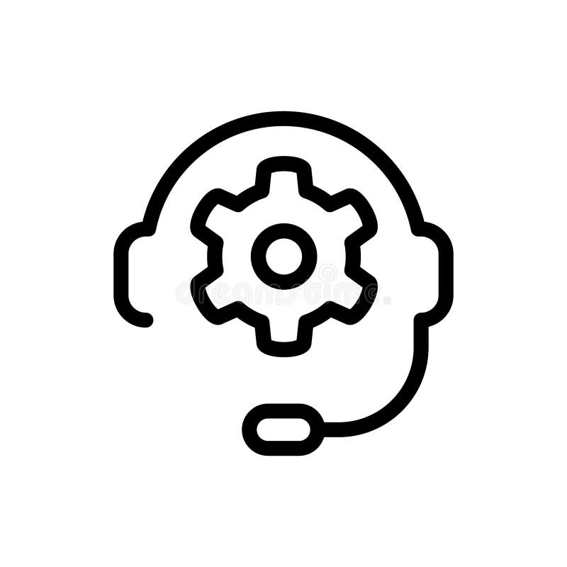 Support Vector Icon. Online Help Illustration Sign. Operator Symbol or ...