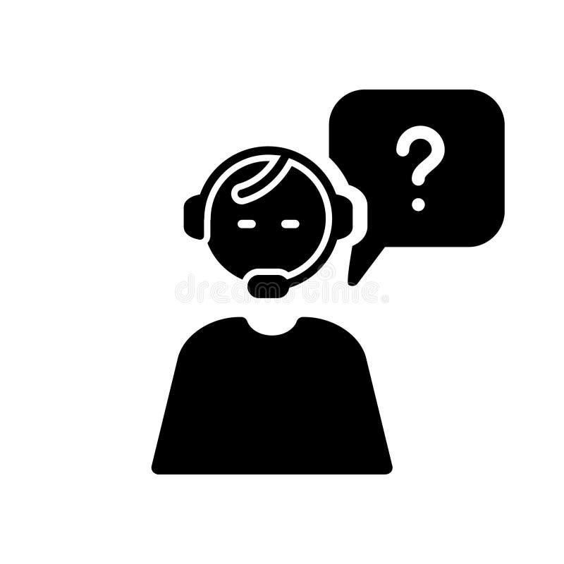 Support Vector Icon. Online Help Illustration Sign. Operator Symbol or ...