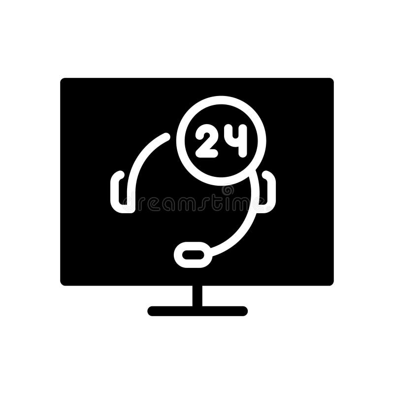 Support Vector Icon. Online Help Illustration Sign. Operator Symbol or ...
