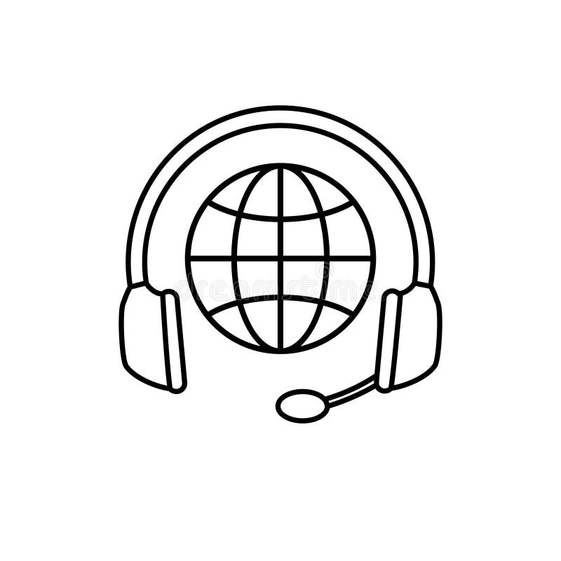 Support Vector Icon. Online Help Illustration Sign. Operator Symbol or ...