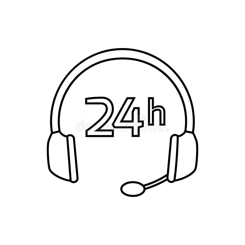 Support Vector Icon. Online Help Illustration Sign. Operator Symbol or ...