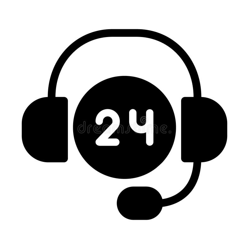 Support Vector Icon. Online Help Illustration Sign. Operator Symbol or ...