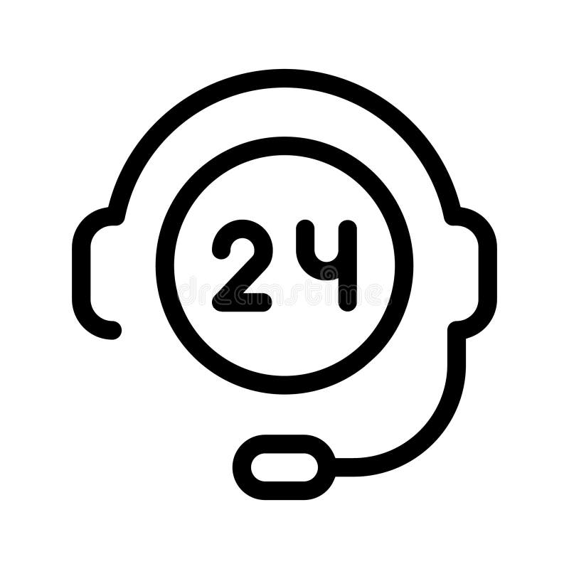 Support Vector Icon. Online Help Illustration Sign. Operator Symbol or ...