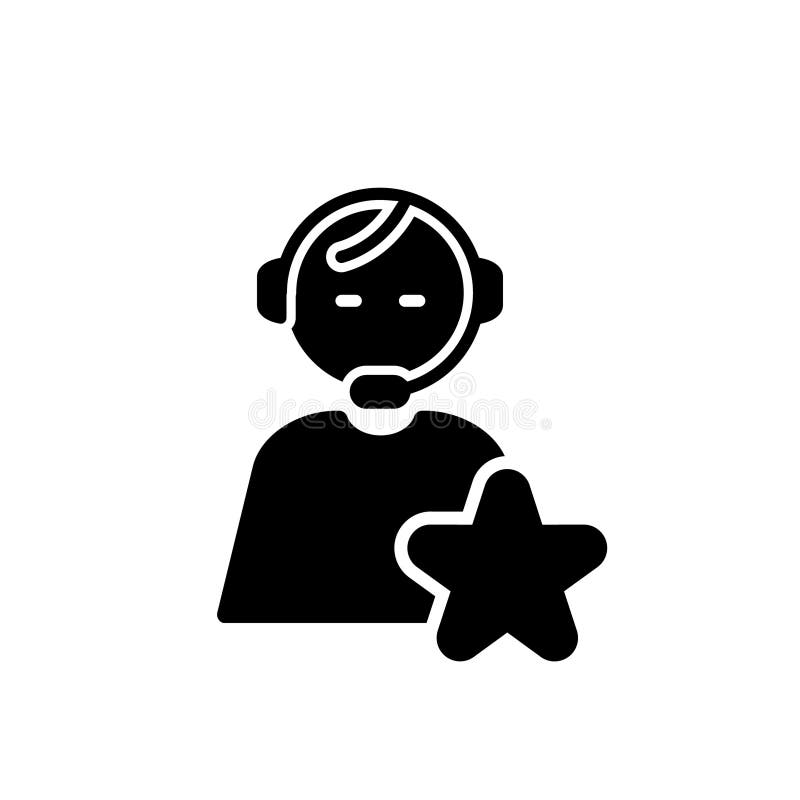 Support Vector Icon. Online Help Illustration Sign. Operator Symbol or ...