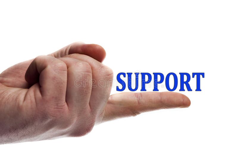 Blue support and mouse stock image. Image of word, assistance - 19567263