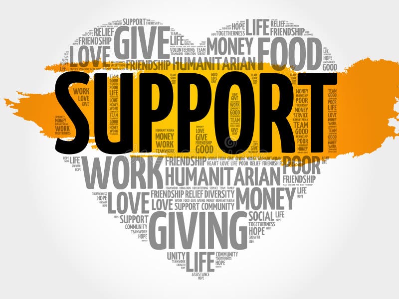Support word cloud stock illustration. Illustration of poor - 205331899