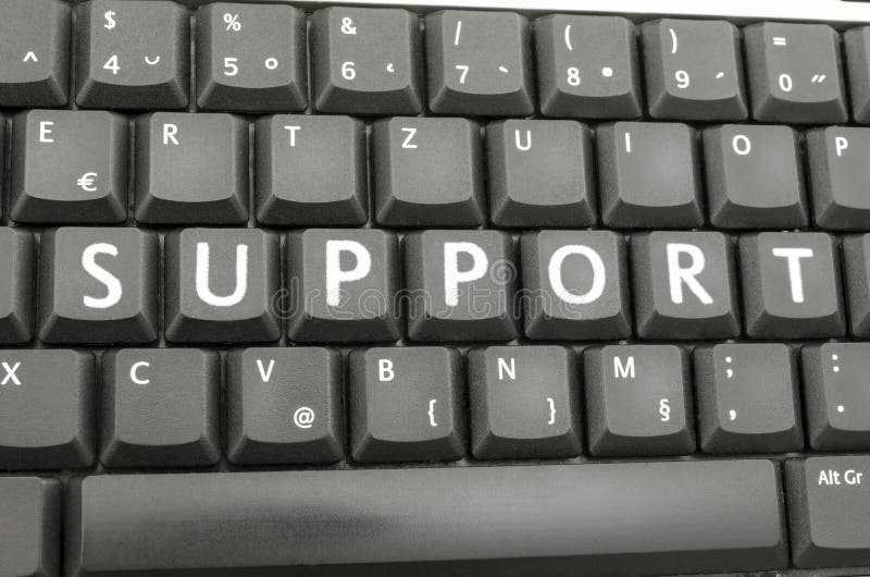 Support Written on Keyboard Stock Photo - Image of keyboard, technical ...