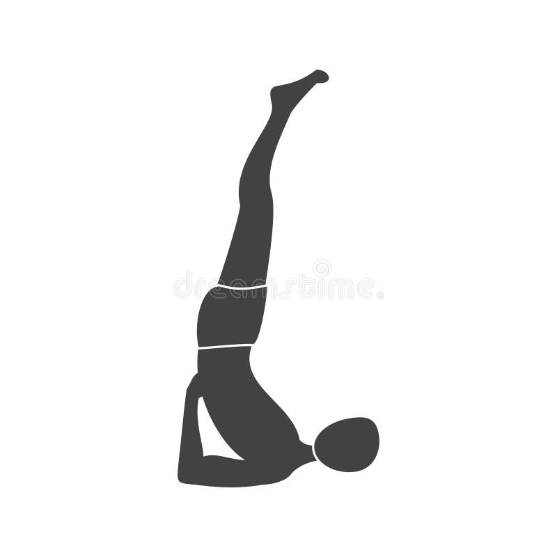 Supported Shoulderstand II stock vector. Illustration of gymnastics ...