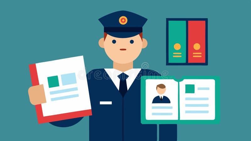 Supporting Documents the Officer Holding a Folder Containing Case ...