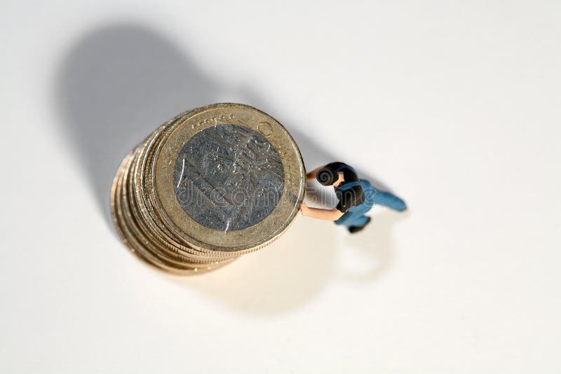 Supporting the Euro stock image. Image of support, figurine - 23245441