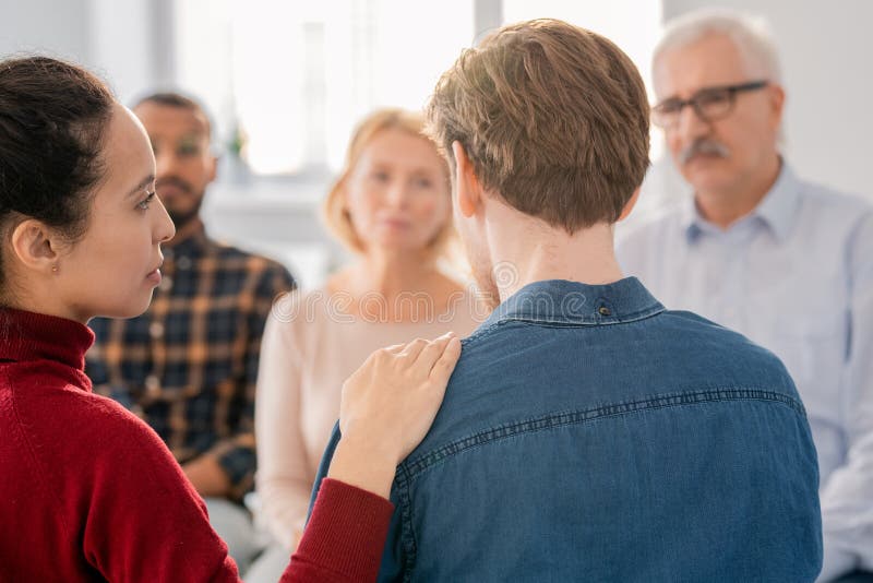 Supporting groupmate stock image. Image of patient, contemporary ...