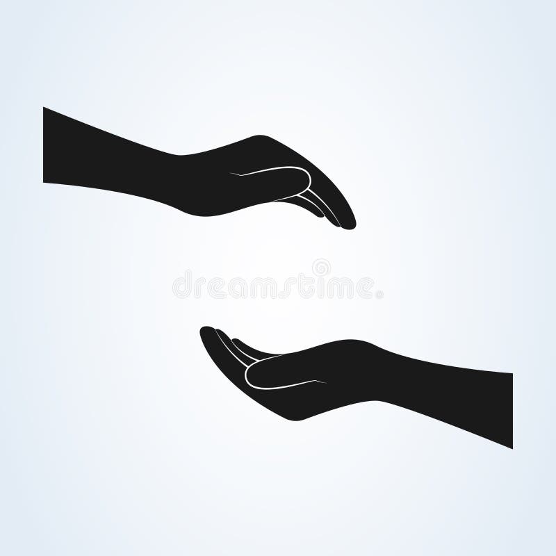 Supporting Hands Illustration. Vector Protecting Hands Icon Stock ... Supporting Hands Illustration. Vector Protecting Hands Icon Stock ...
