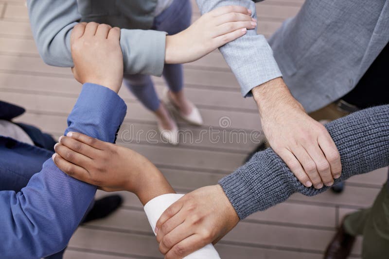 Supporting One Another. a Group of Unrecognizable Businesspeople ...