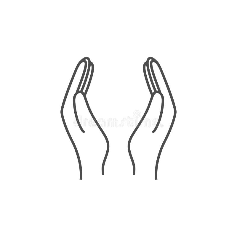 Supporting Hands. Open Hand. Vector Illustration, Flat Design. Stock ...