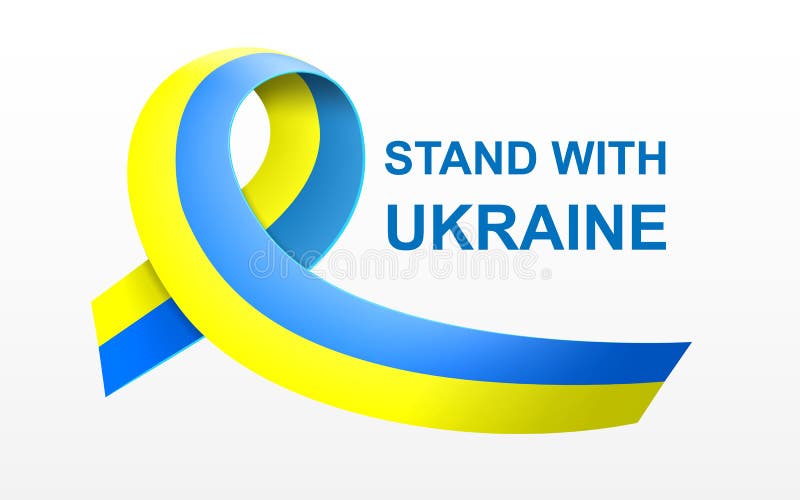 Supporting Words for Ukraine Stand with Ukraine Stock Vector ...