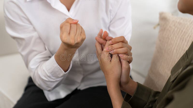 Supportive and Comforting Hands for Empathy in Vivancy Therapy Office ...